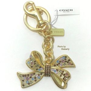 Coach | Accessories | Coach Jeweled Bow Keychain Bag Charm Nwt | Poshmark